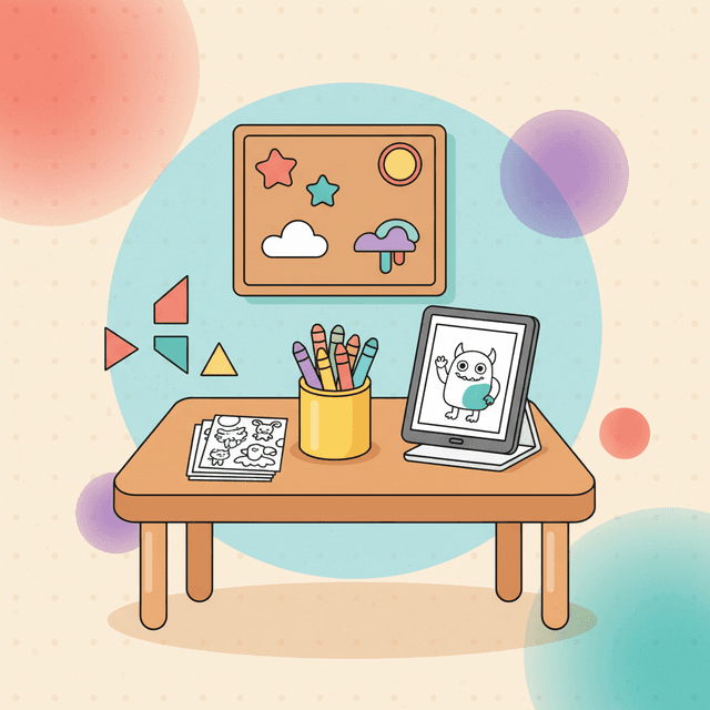 A classroom coloring station that runs itself | Coloring Dojo