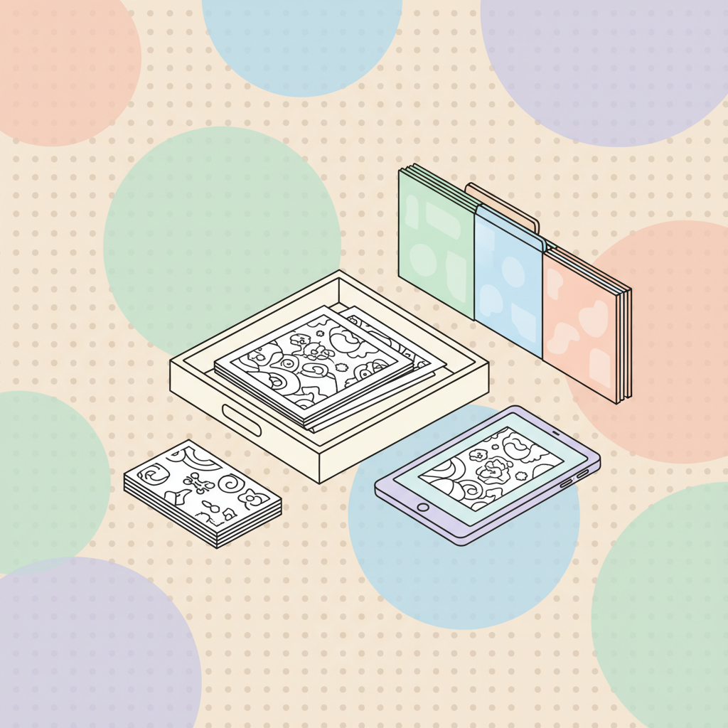 How to organize printed coloring pages (without piles all over the ...